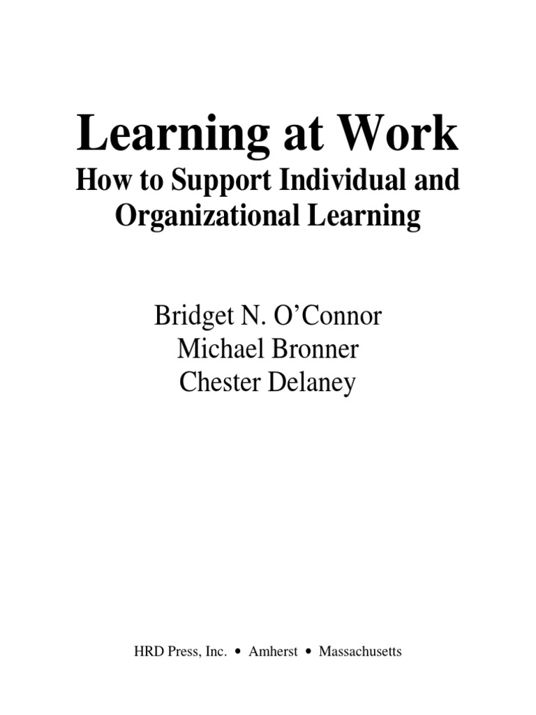 Learning at Work | PDF | Competence (Human Resources) | Instructional ...