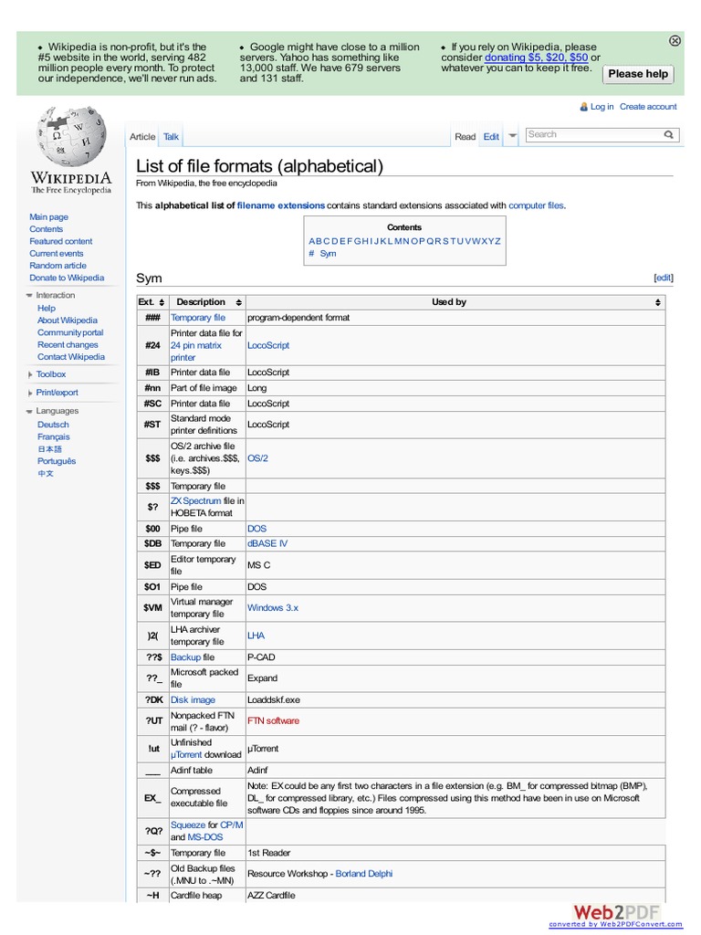 En Wikipedia Org | PDF | File Format | Dos