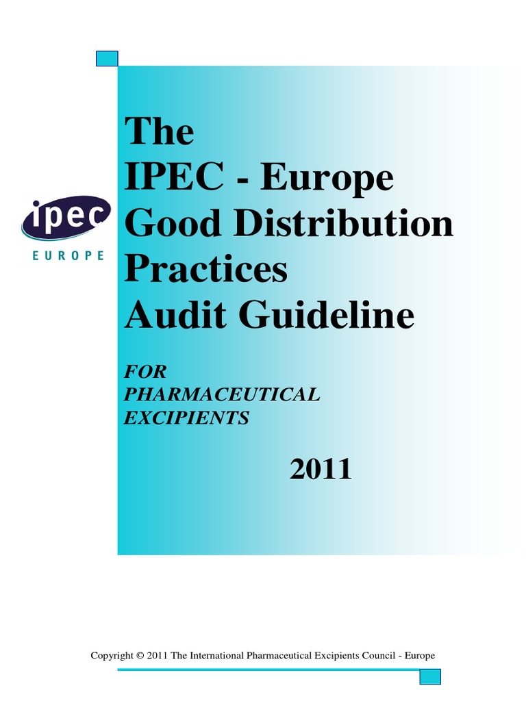 IPEC Europe GDP Audit Guide - Revision 2011 Final | PDF