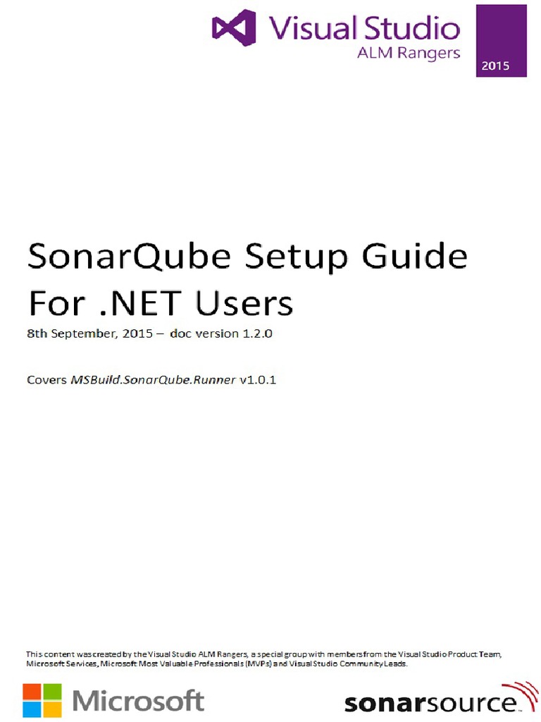 SonarQube Setup Guide For Net Users V 1 2 0 | PDF | Extensible Application Markup Language ...