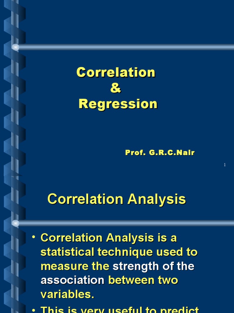 Correlation And Regression Pdf Correlation And Dependence Coefficient Of Determination