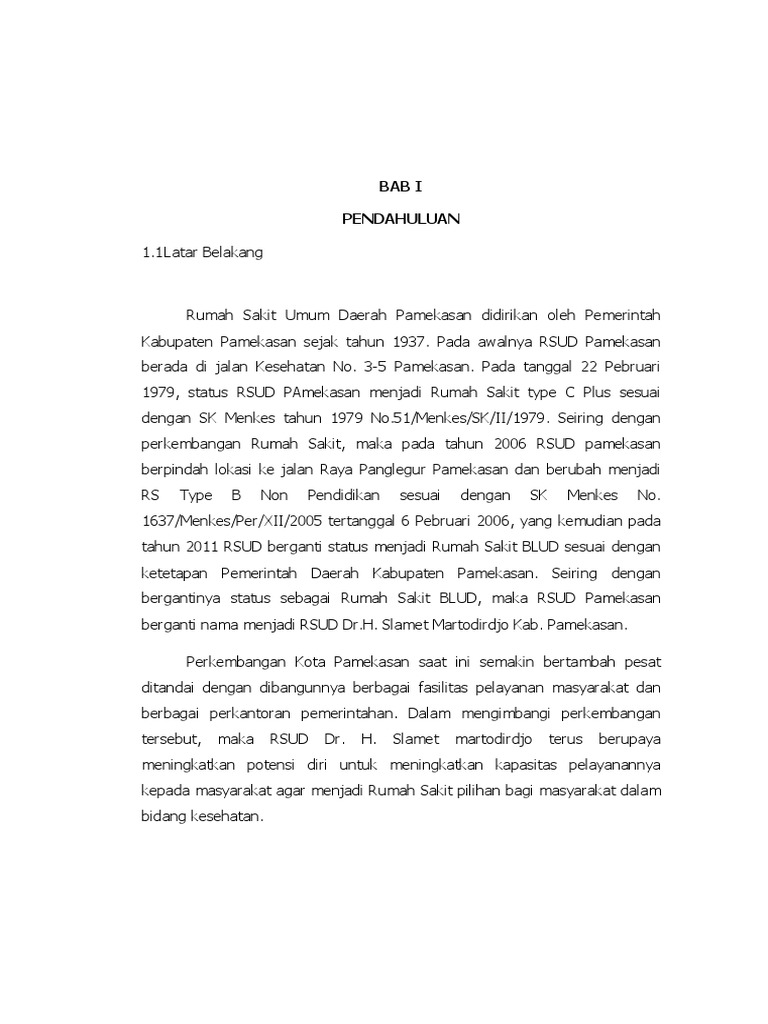 Contoh Renstra 2014-2018 RSUD | PDF