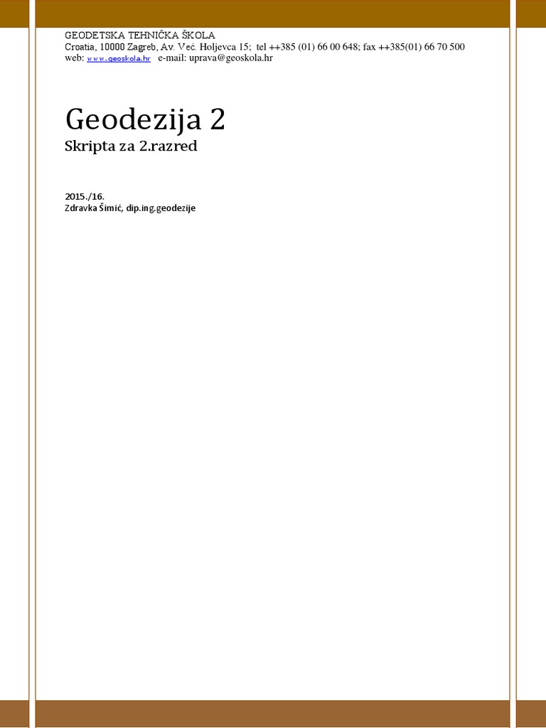 Geodezija 2 | PDF