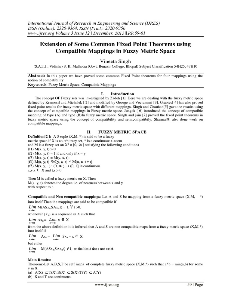 I Extension of Some Common Fixed Point Theorems Using Compatible ...