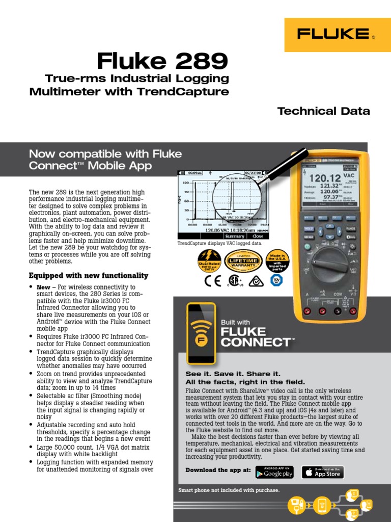 Fluke 289: True-Rms Industrial Logging Multimeter With Trendcapture ...