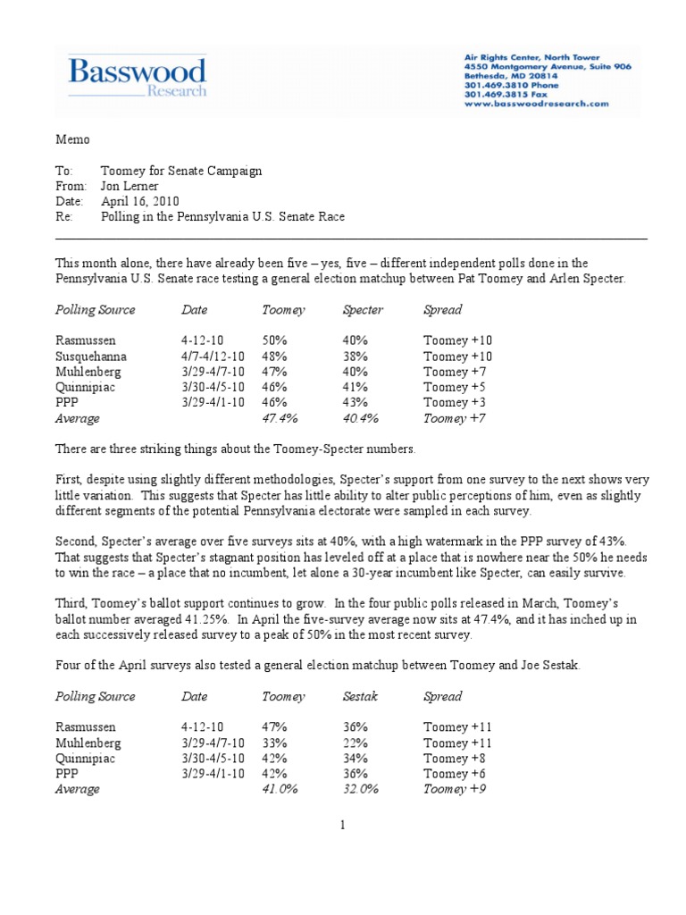 Poll Summary April 2010 | PDF | Politics Of The United States ...