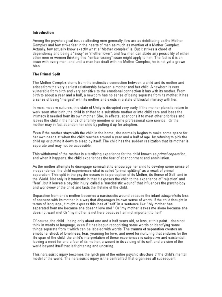 Mother Complex | PDF | Self | Human