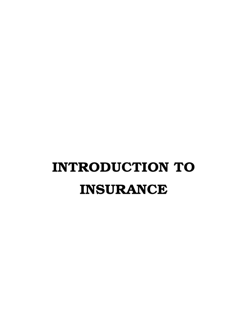 Introduction To Insurance | PDF | Insurance | Companies