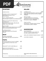 Tdh Menu @1250+Taxes | PDF