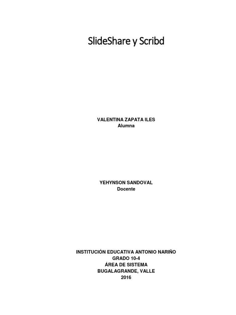 SlideShare y Scribd | Descargar gratis PDF | Scribd | Sitios web