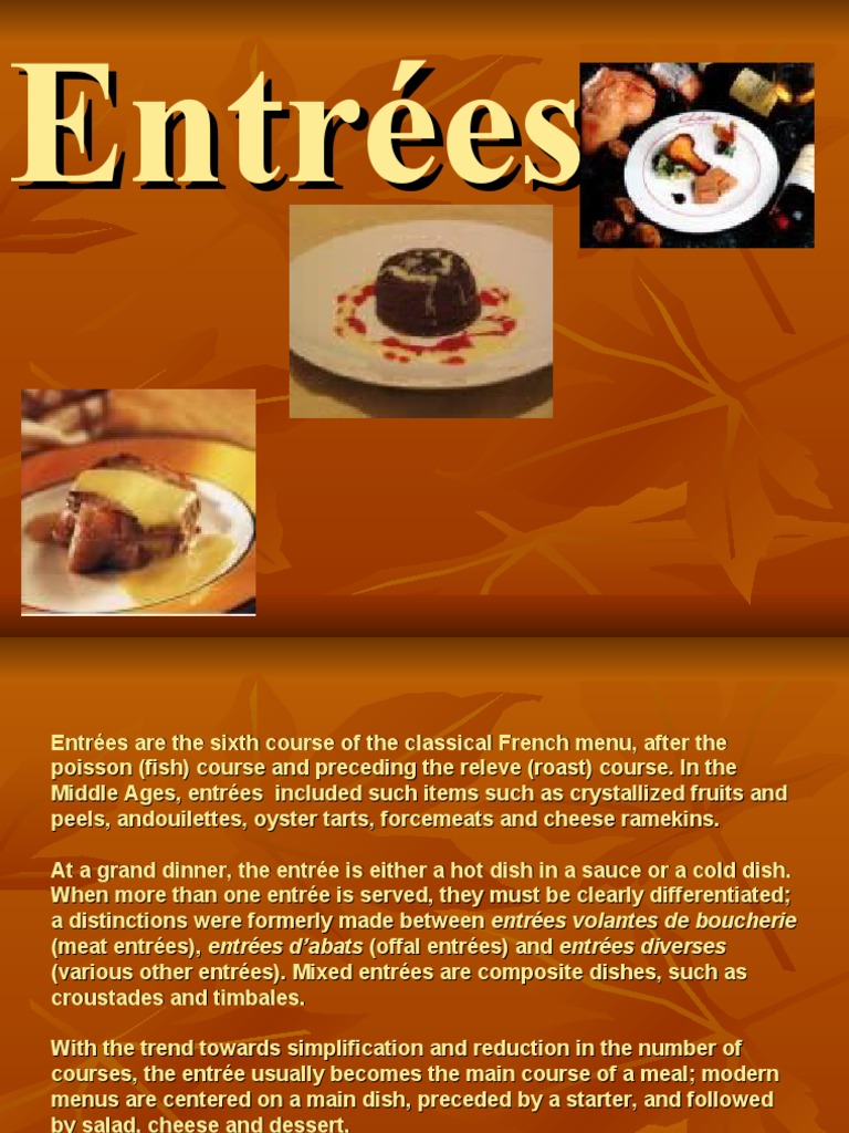 Understanding French Entrées | PDF | Entrée | Meat
