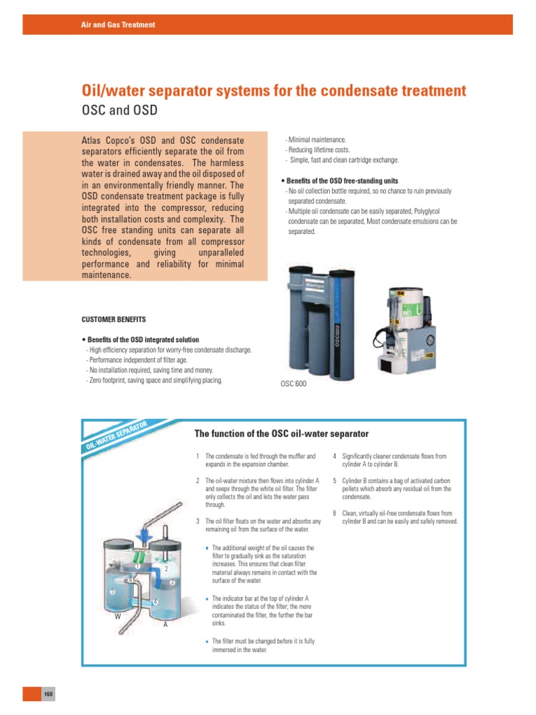 Separadores Agua Aceite OSC-OSD | PDF | Filtration | Gas Compressor