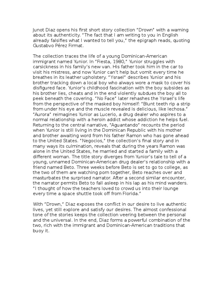 Drown by Junot Diaz | PDF