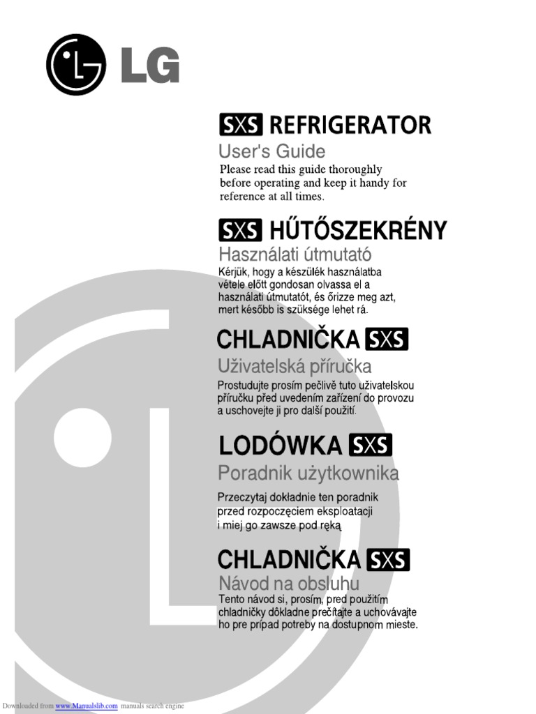 LG Refrigerator | PDF | Refrigerator | Ice