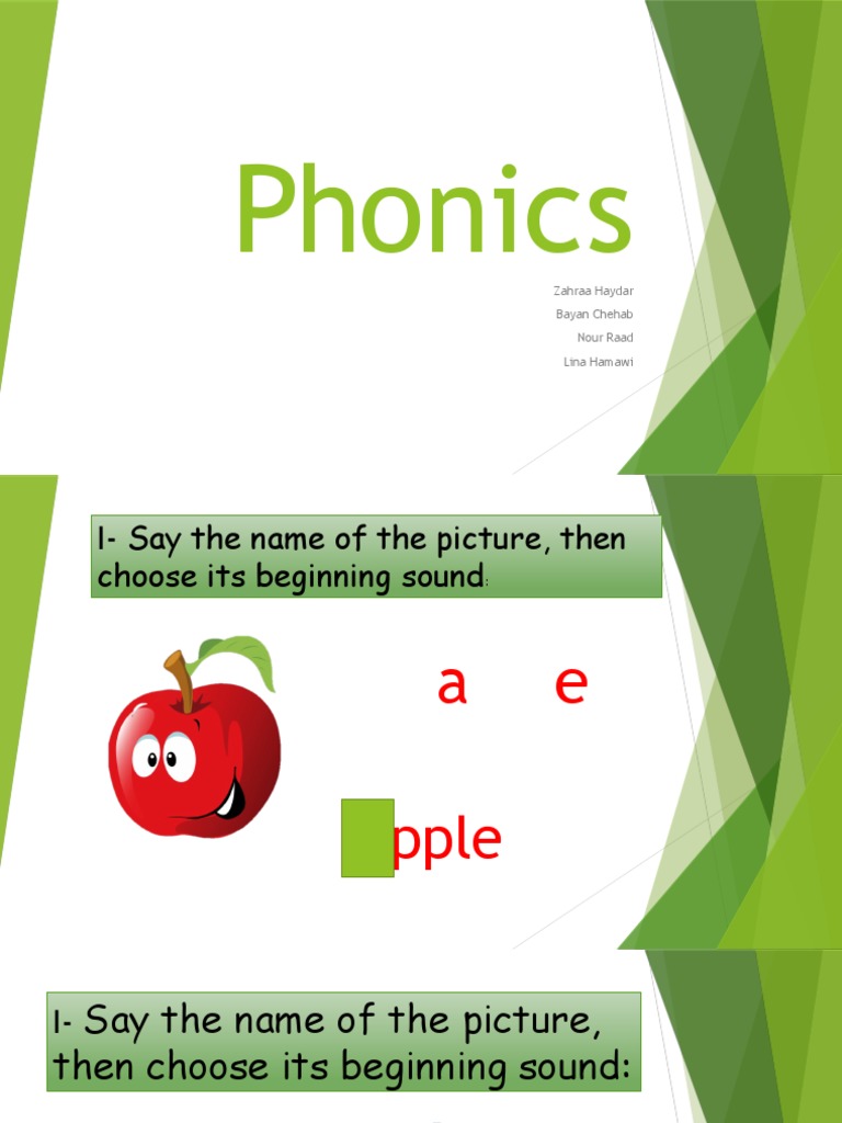Phonics: Identifying Beginning Sounds | PDF