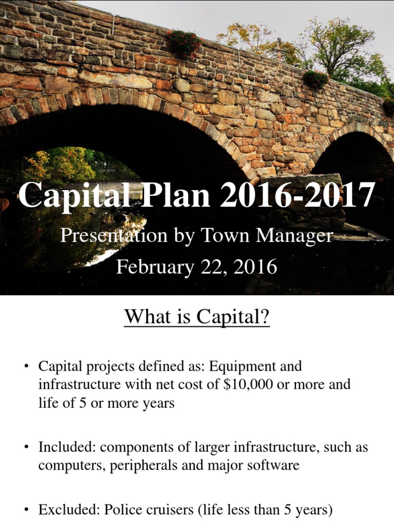 2016-2017 Capital Plan Overview | PDF | Energy And Resource | Transport