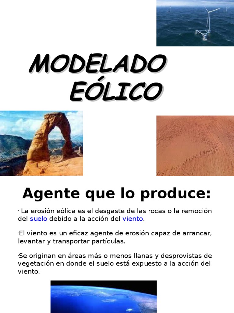 Procesos de modelado eólico y sus formas características | PDF | Erosión | Geografía Física