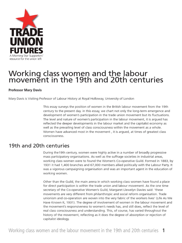 Women's Role in 19th-20th Century Labor | PDF | Trade Union | Capitalism