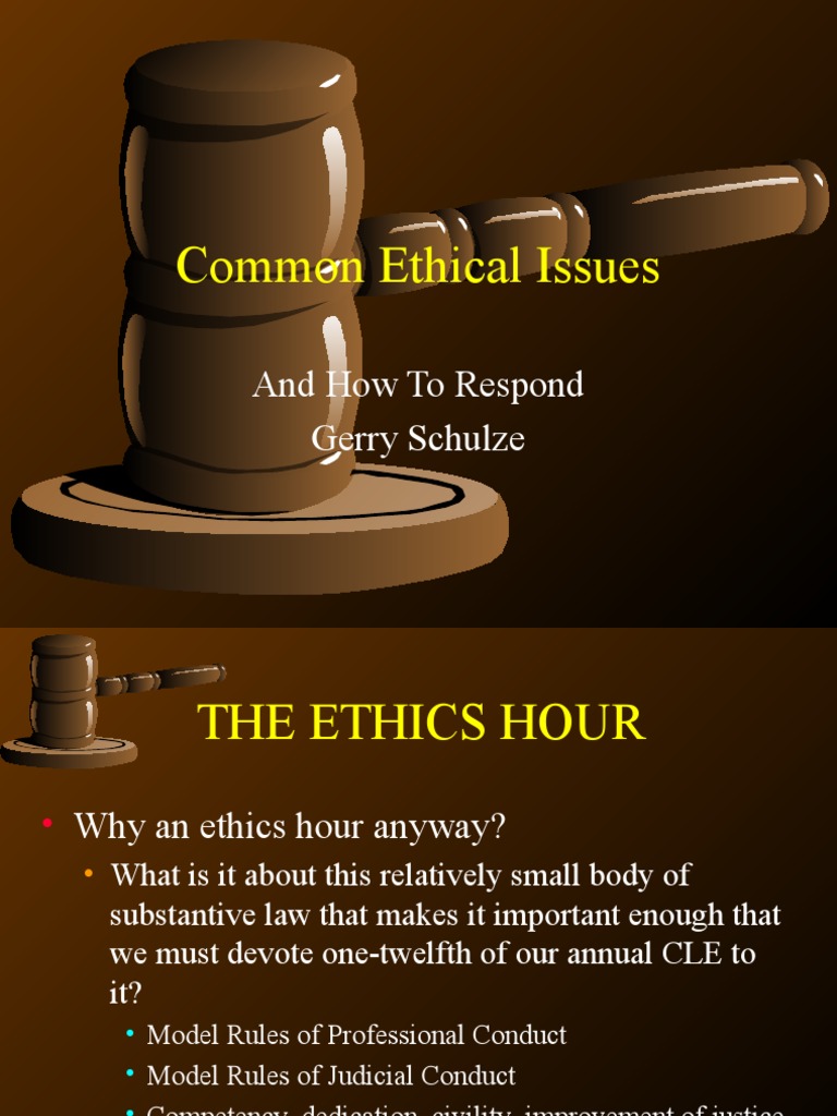 Common Ethical Issues | Download Free PDF | Lawyer | Lawsuit