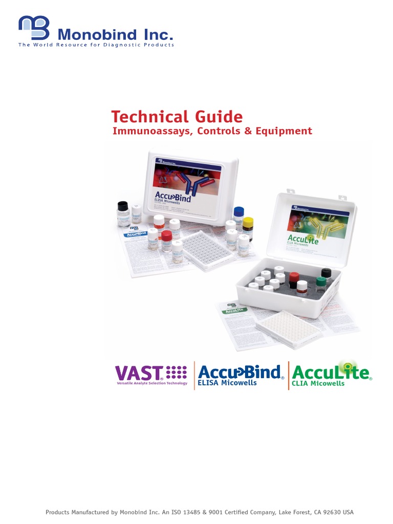 Monobind Assay Technical Guide | PDF | Wellness | Medical