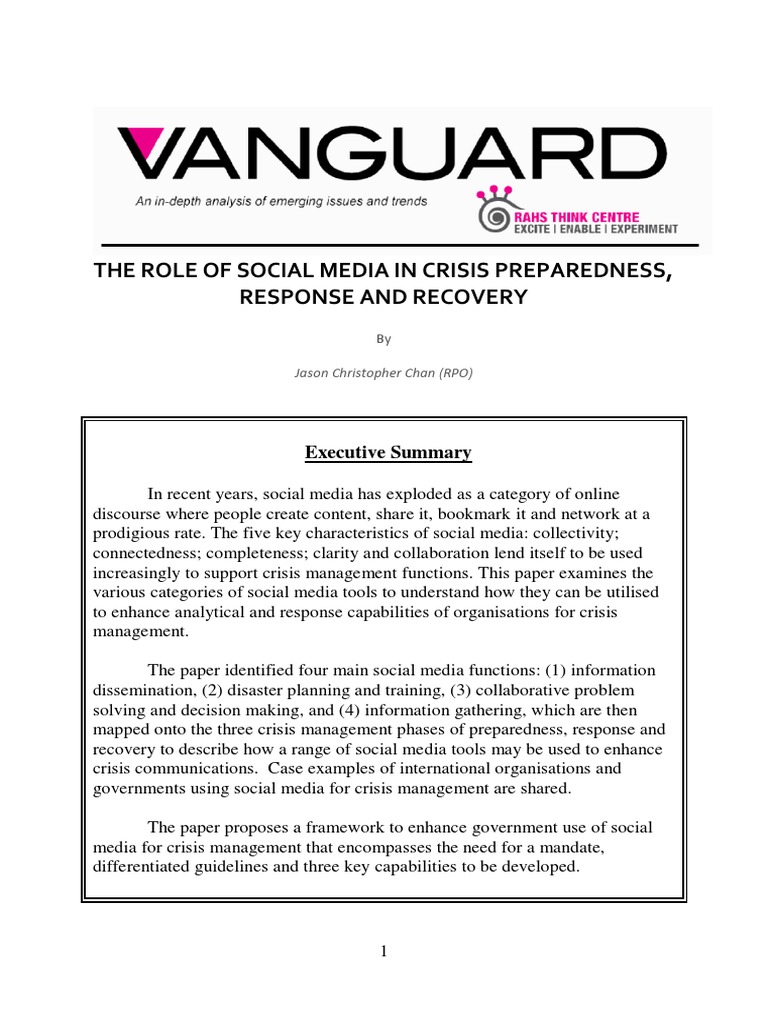 Social Media's Role in Crisis Management | PDF | Emergency Management ...