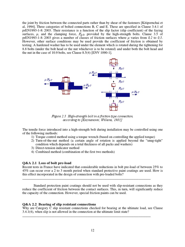 High-Strength Bolt Connection Guidelines | PDF