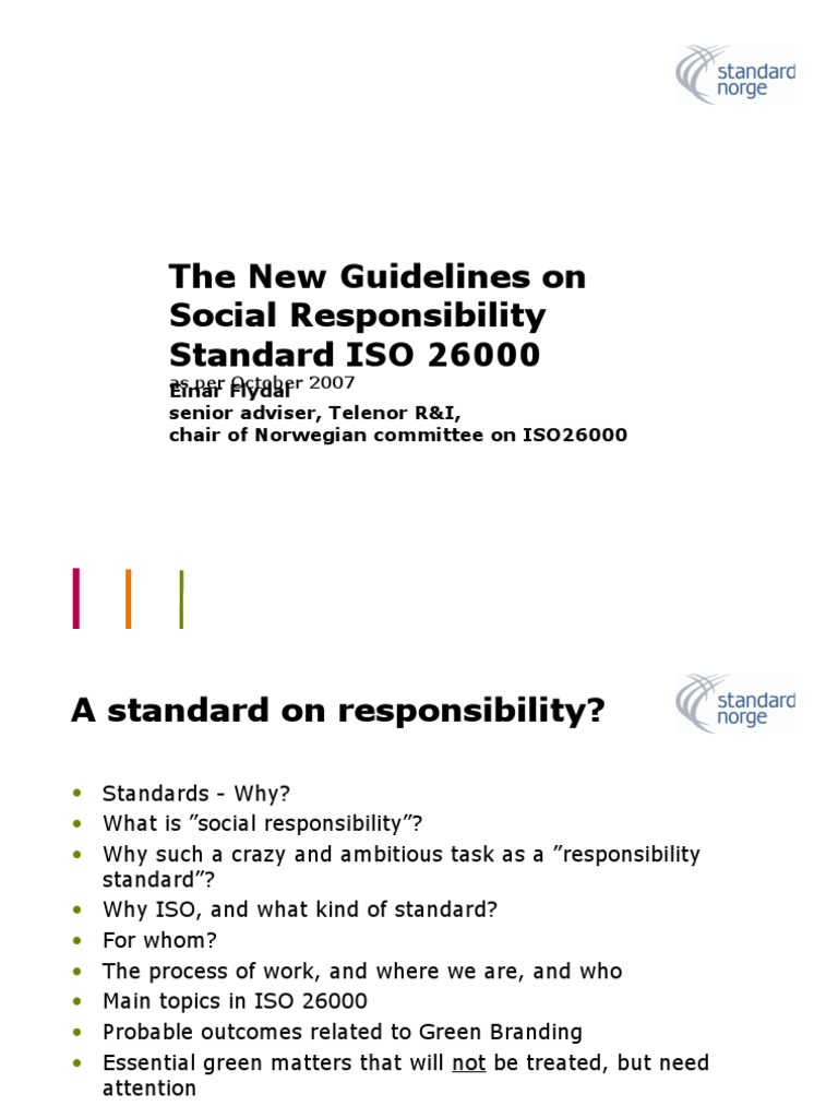 ISO 26000 Social Responsibility Guide | PDF | Stakeholder (Corporate ...