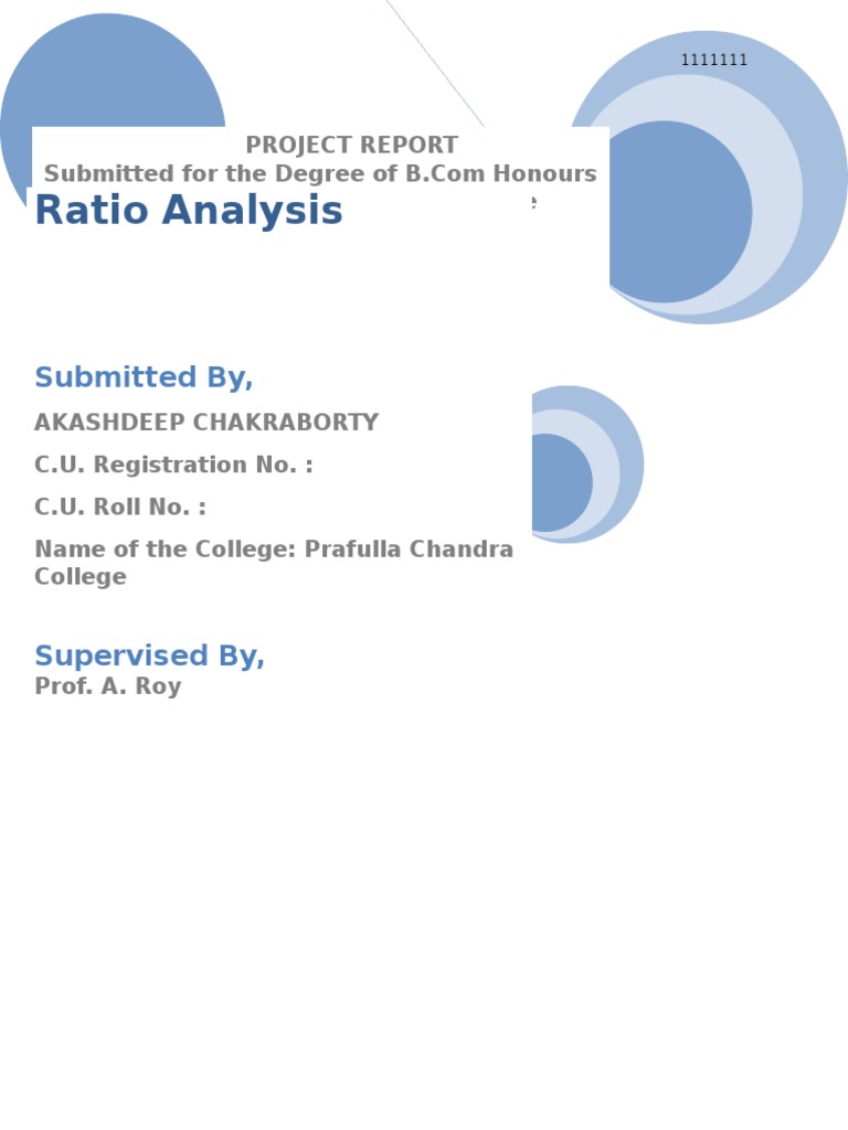 Ratio Analysis Project Report 2015-16 | PDF | Balance Sheet | Equity ...