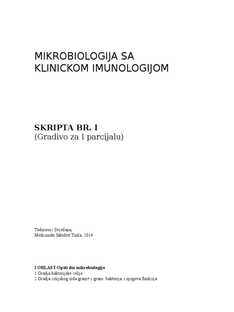 Moja Skripta Iz Mikroba | PDF