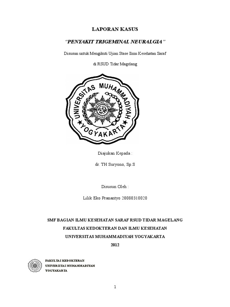 Laporan Kasus Trigemina Neuralgia | PDF