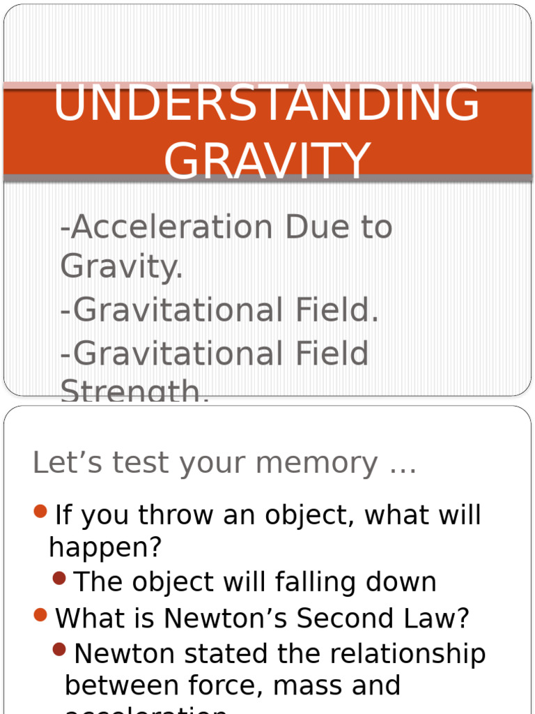 Understanding Gravity - PHYSICS FORM 4 | PDF | Gravity | Force