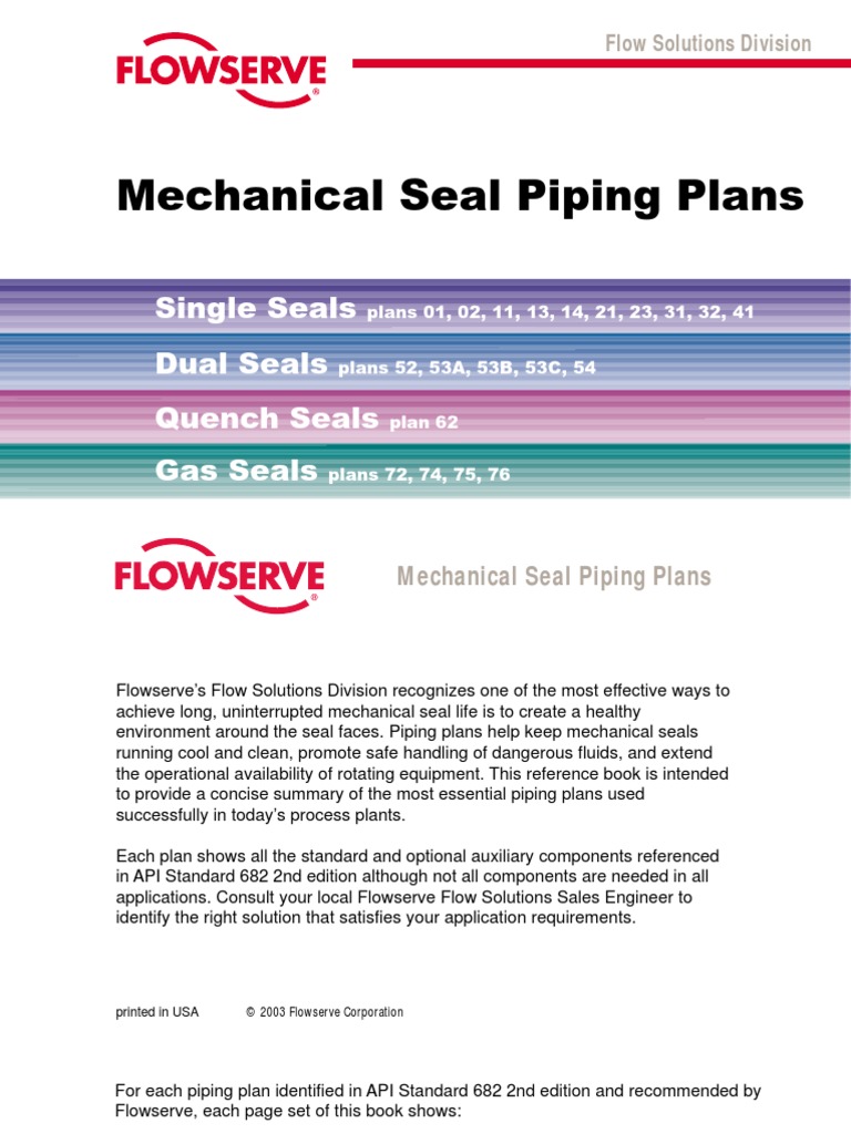 Sealing Piping Plan (API&ANSI) | PDF | Pump | Valve