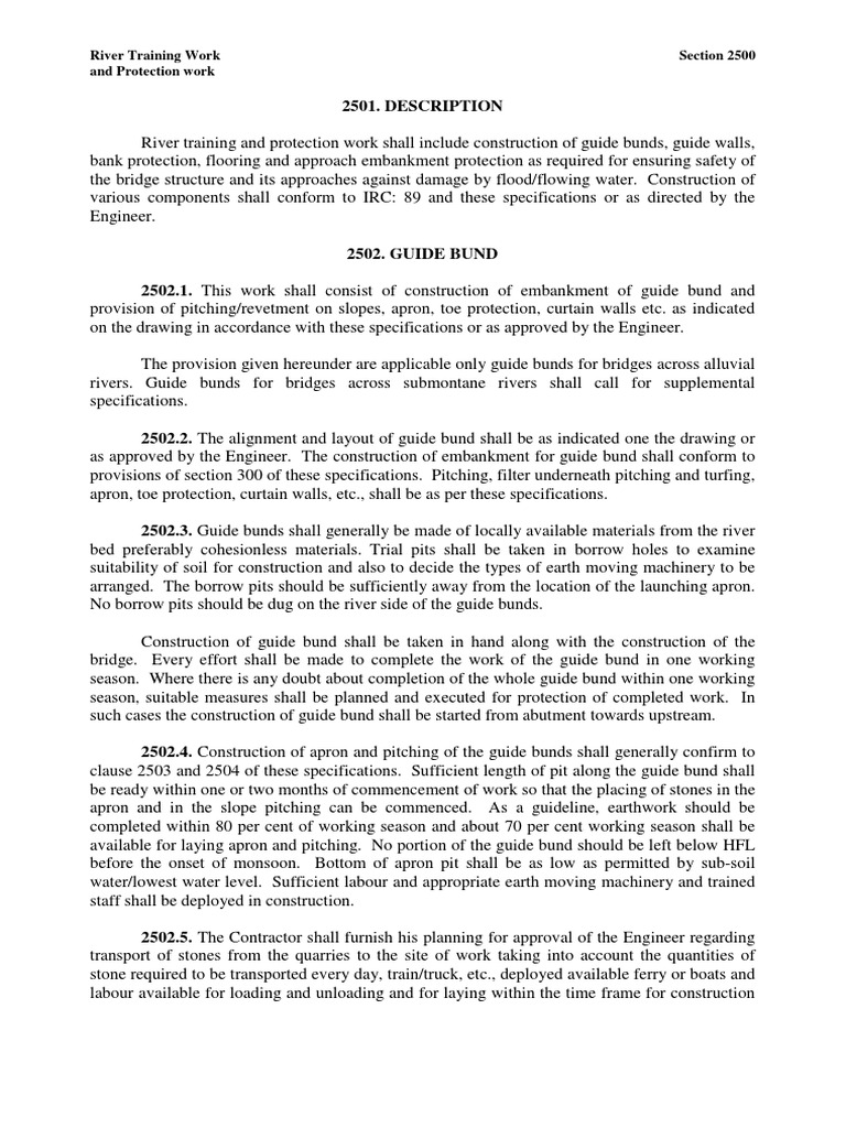 River Training | PDF | Masonry | Wall