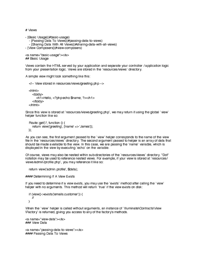 Laravel | PDF | Php | Subroutine