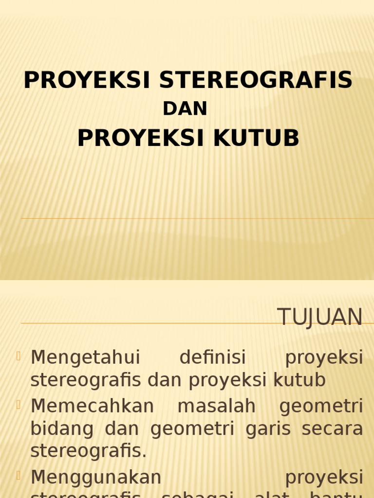 Proyeksi Stereografis Dan Proyeksi Kutub | PDF | Metode & Bahan Ajar