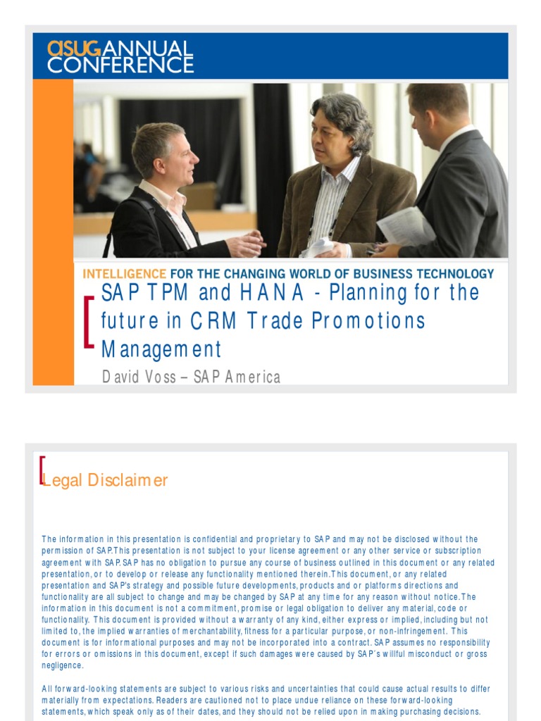 3710 Sap TPM and Sap Hana - Planning For The Future in CRM Trade ...