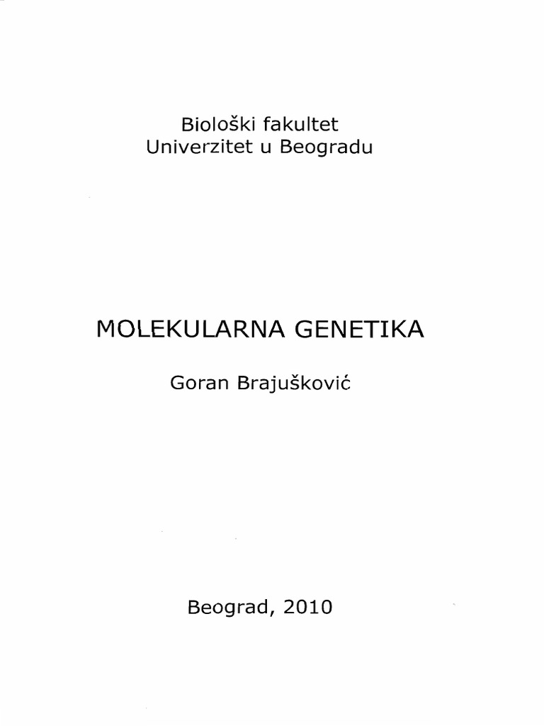 Molekularna Genetika | PDF