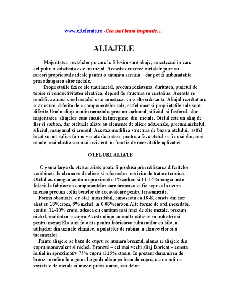 Aliajele | PDF
