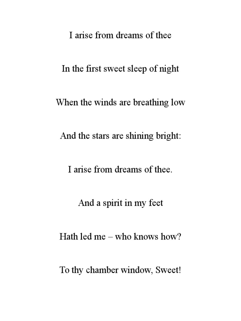 Indian Serenade Poem Analysis | PDF