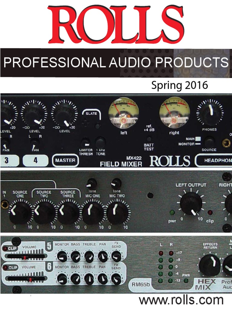 Rolls Audio Catalog | PDF | Equalization (Audio) | Microphone