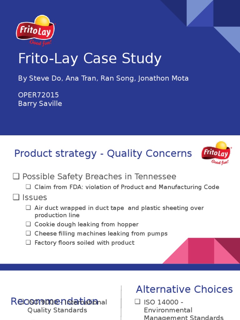 Frito-Lay Quality and Ethics Case Study | PDF