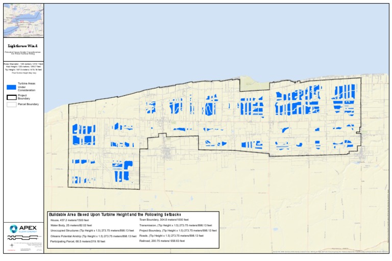Wind Turbine Siting Setback Map | PDF | Home & Garden | Technology ...