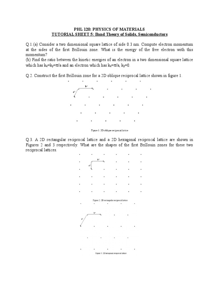 TS5 | PDF | Electronic Band Structure | Electrical Resistivity And ...