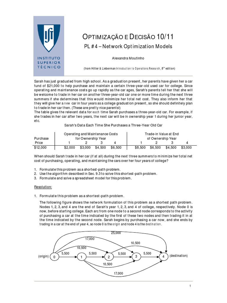 OD4 PL Network Optimization Models | PDF | Operations Research | Areas Of Computer Science