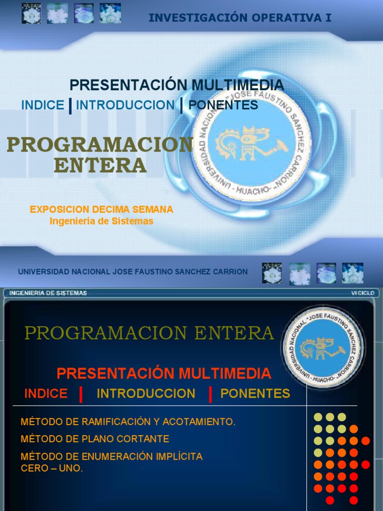 programación+entera+investigacion+operativa | PDF | Programación lineal ...