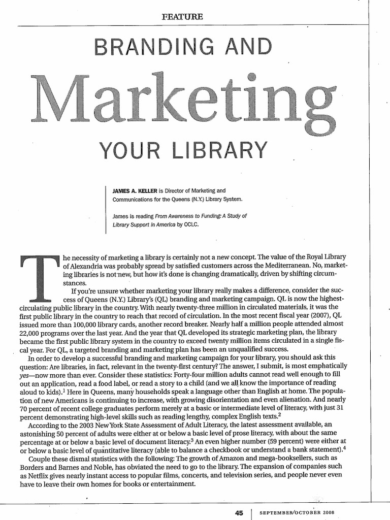Branding and Marketing Your Library | Download Free PDF | Libraries | Brand