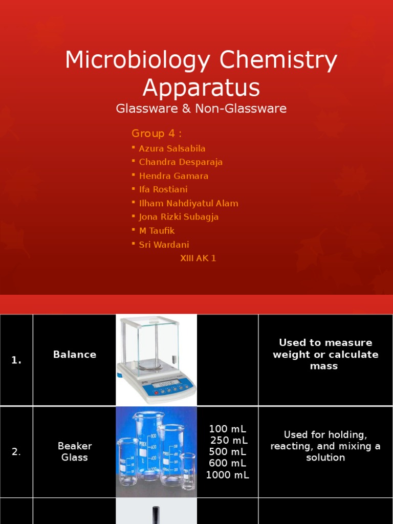 Microbiology Chemistry Apparatus | PDF | Laboratory Equipment ...
