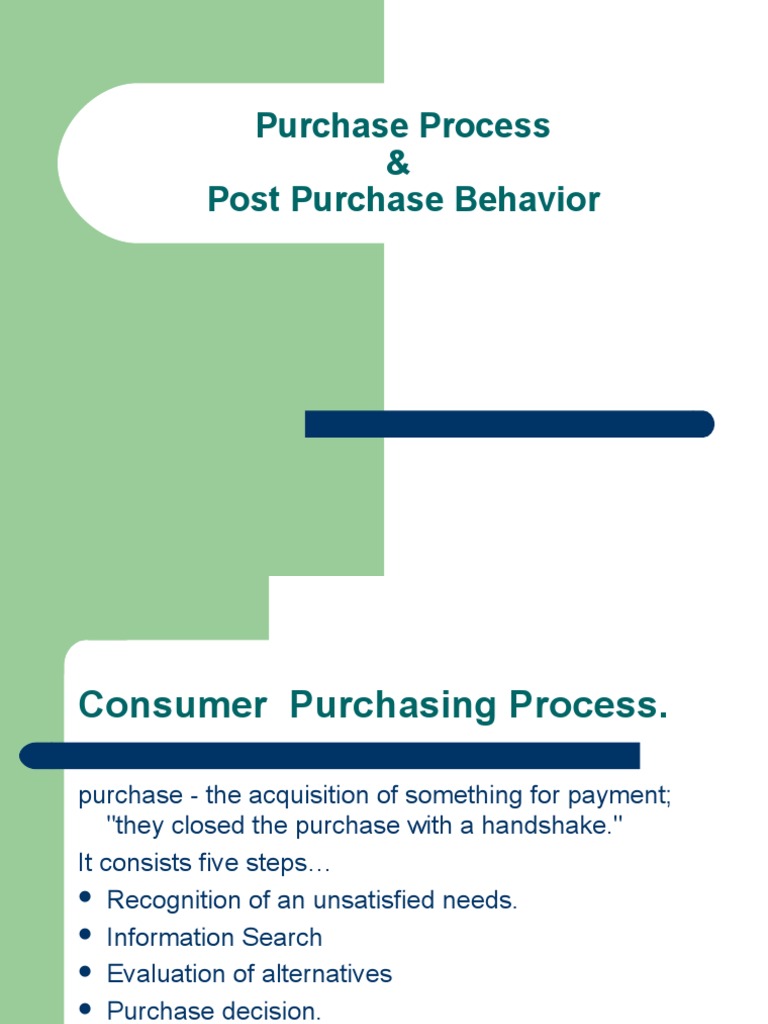 Post Purchase Behavior in Consumer Buying | PDF | Consumer Behaviour ...
