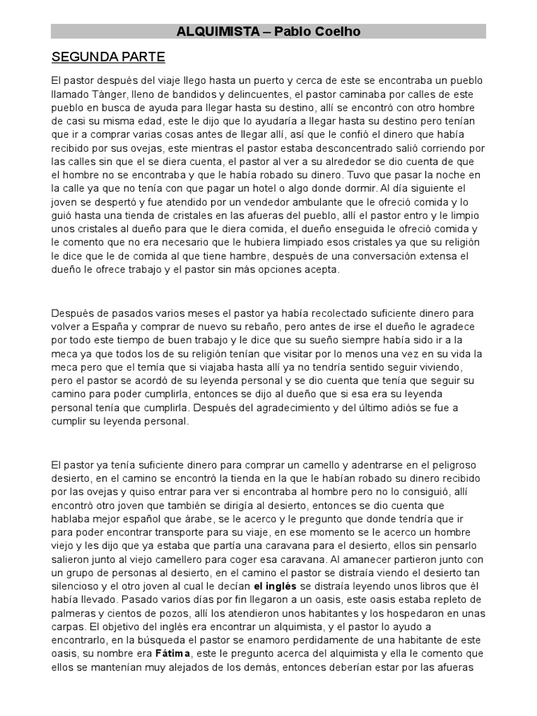 El Alquimista (2 PARTE) | PDF | Alquimia