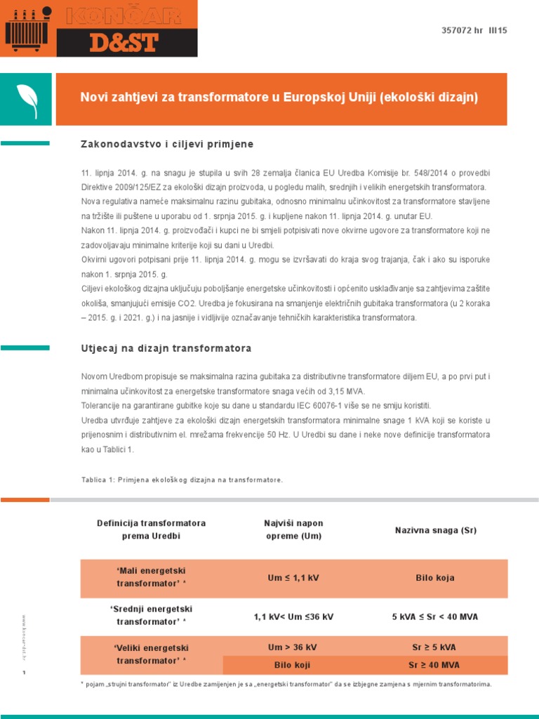 Koncar-Distributivni Transformatori | PDF